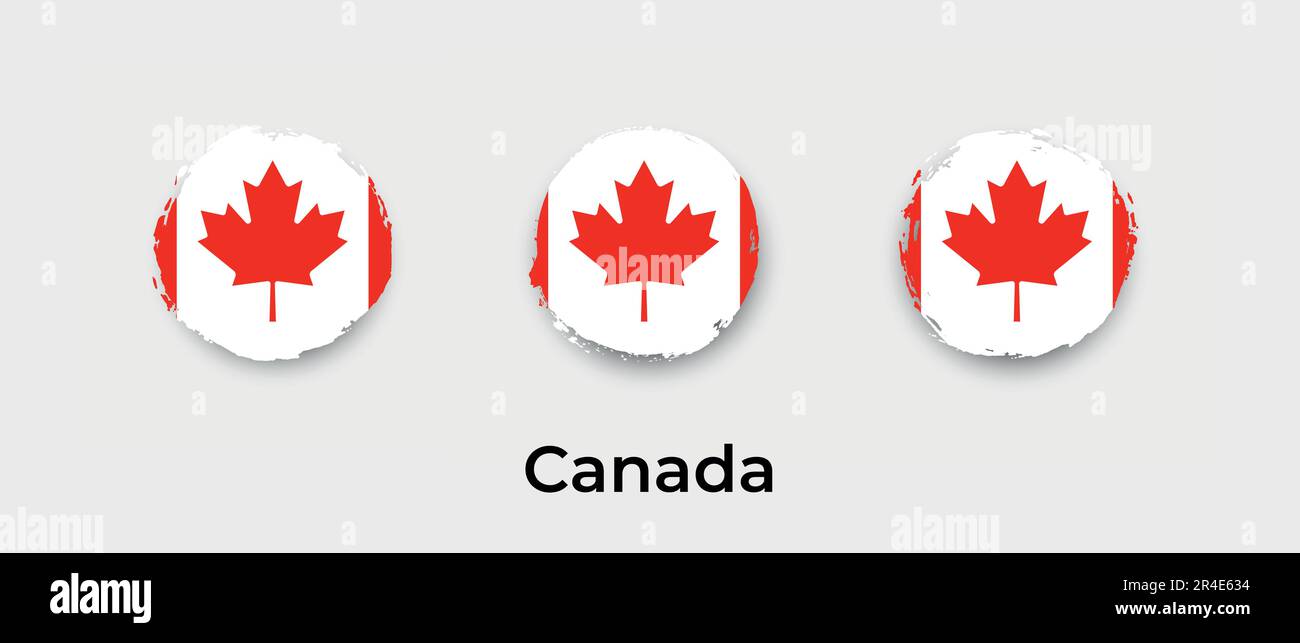 Canada flag grunge bubble vector icon illustration Stock Vector Image ...