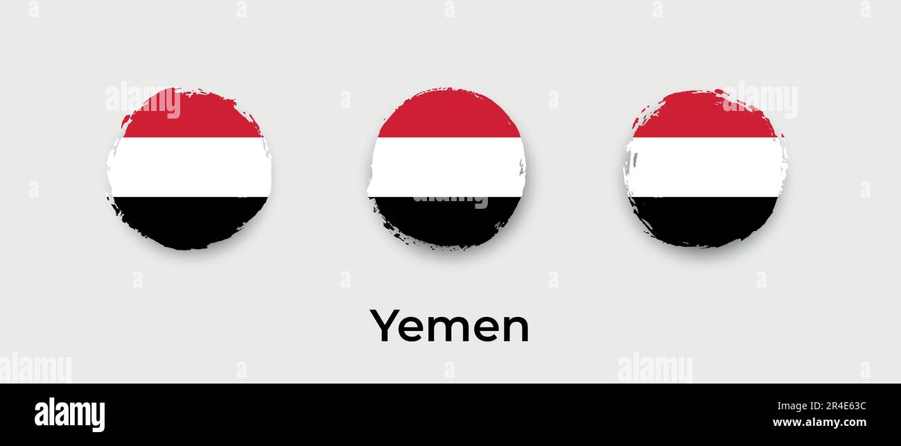 Yemen flag grunge bubble vector icon illustration Stock Vector Image ...
