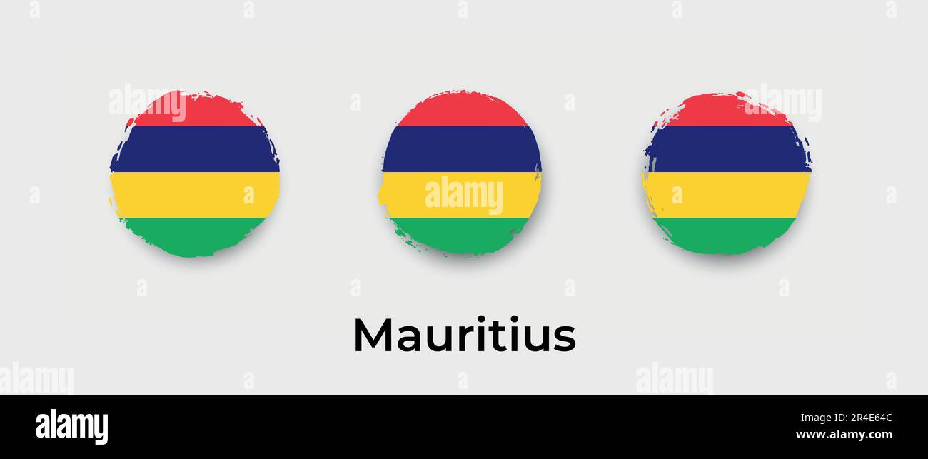 Mauritius flag grunge bubble vector icon illustration Stock Vector Image & Art - Alamy