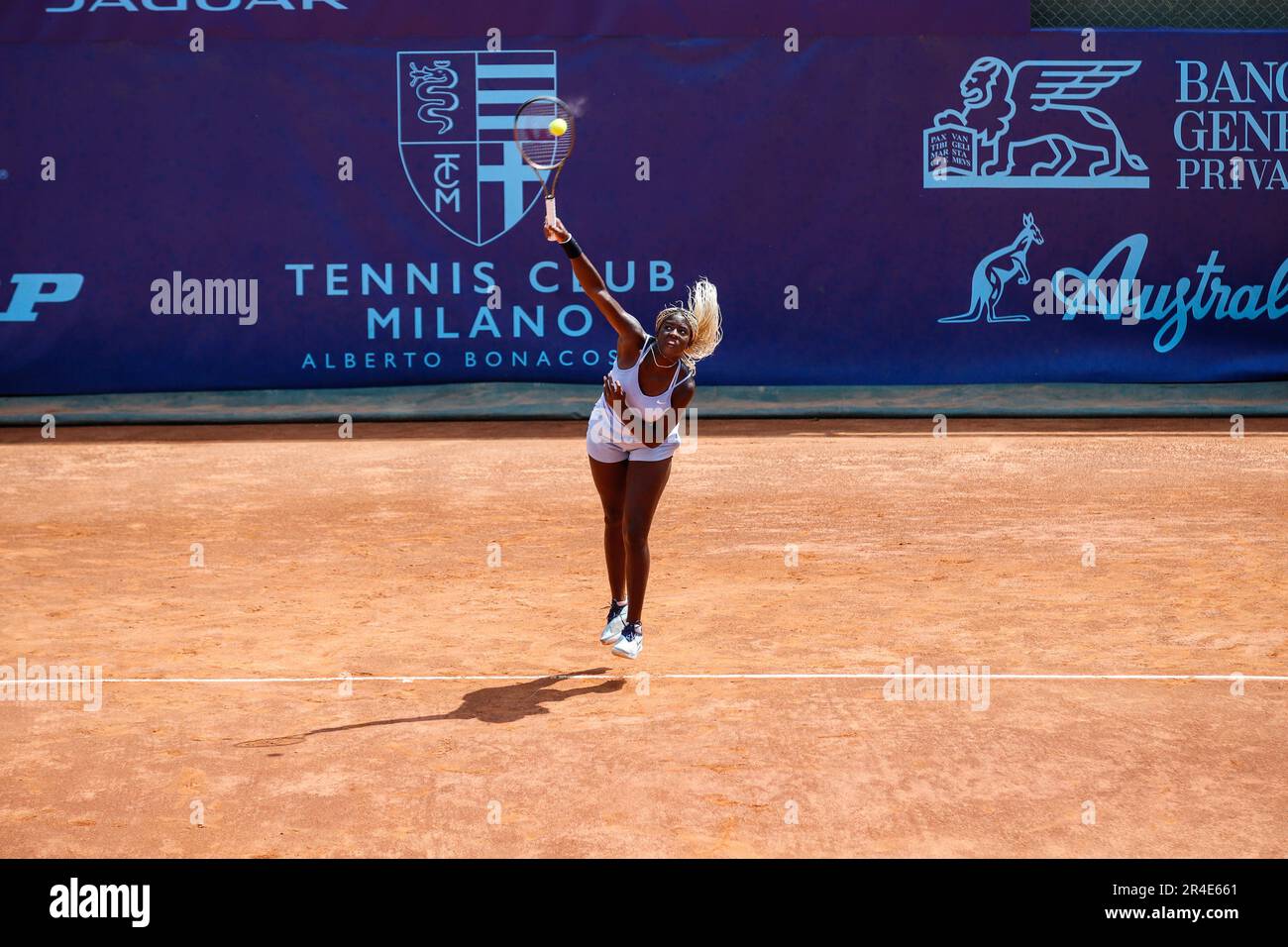 Milan, Italy. 27th May, 2023. Clervie Ngounoue during the Tennis ...