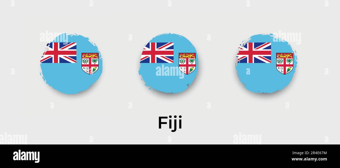 Fiji flag grunge bubble vector icon illustration Stock Vector Image ...
