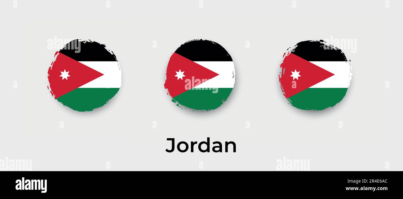 Jordan flag grunge bubble vector icon illustration Stock Vector Image ...