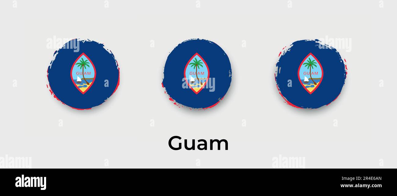 Guam flag grunge bubble vector icon illustration Stock Vector Image ...
