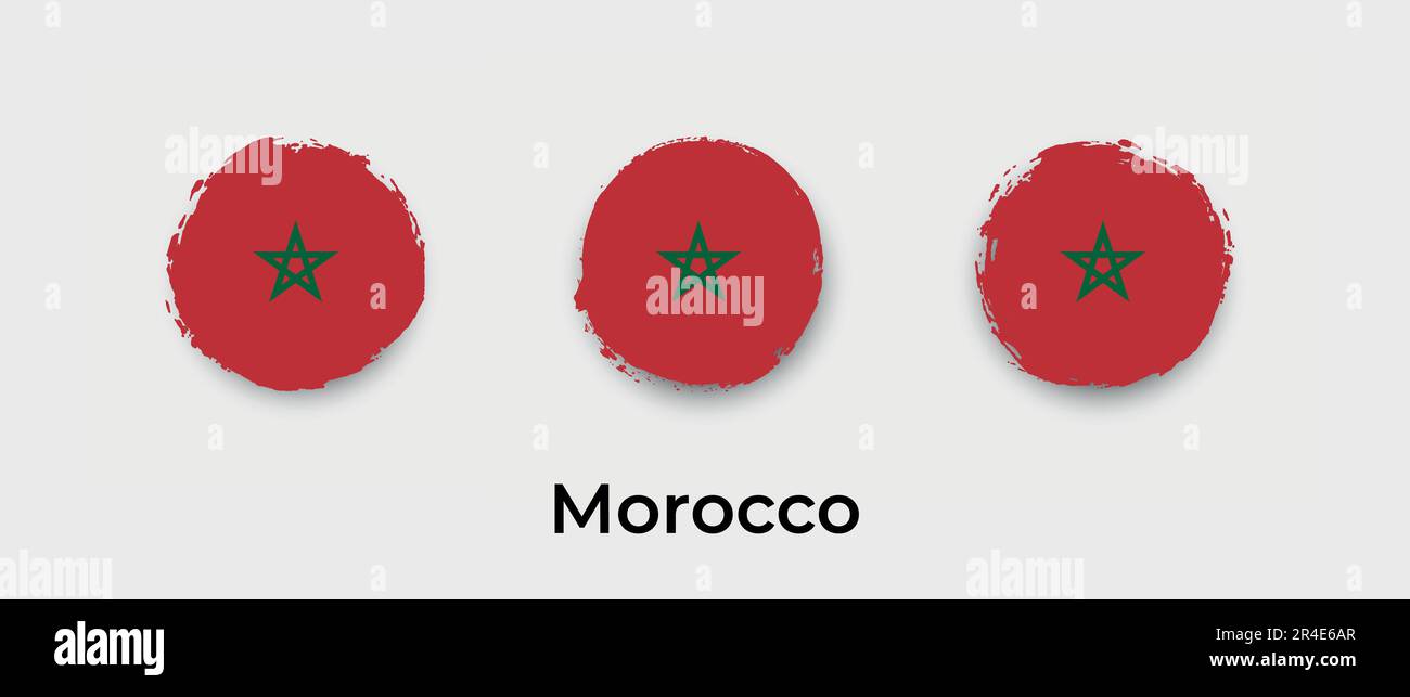 Morocco flag grunge bubble vector icon illustration Stock Vector Image ...