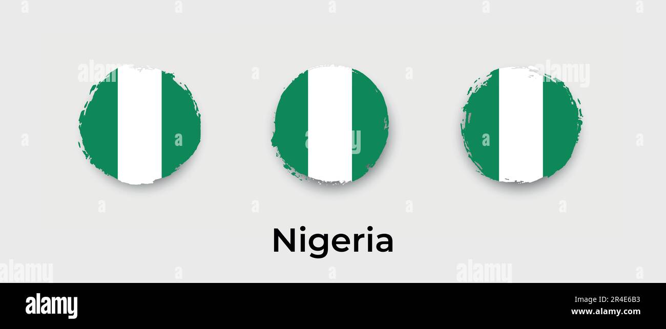 Nigeria flag grunge bubble vector icon illustration Stock Vector Image ...