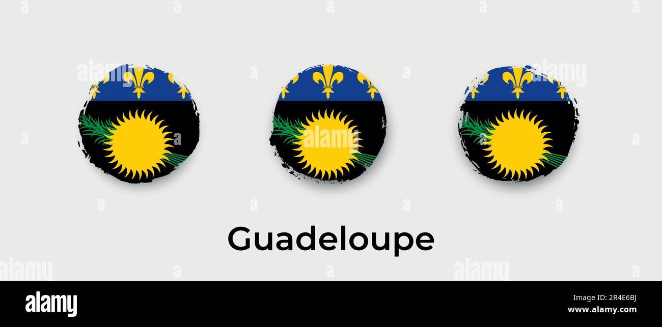 Guadeloupe flag grunge bubble vector icon illustration Stock Vector ...