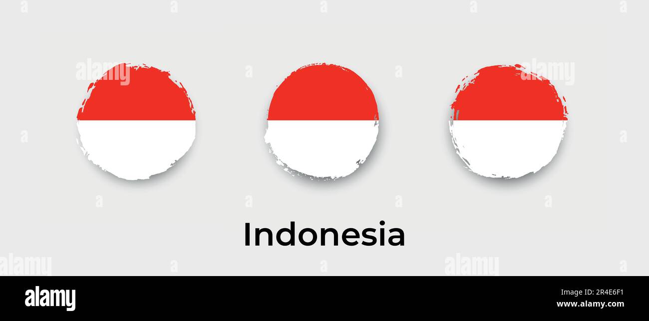 Indonesia flag grunge bubble vector icon illustration Stock Vector ...