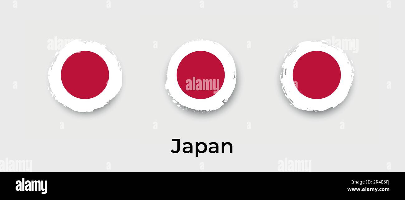 Japan flag grunge bubble vector icon illustration Stock Vector Image ...