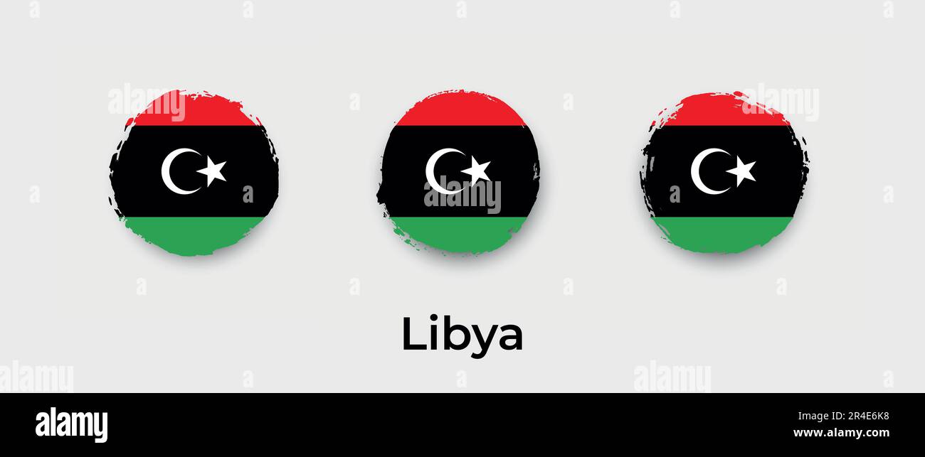 Libya flag grunge bubble vector icon illustration Stock Vector Image ...