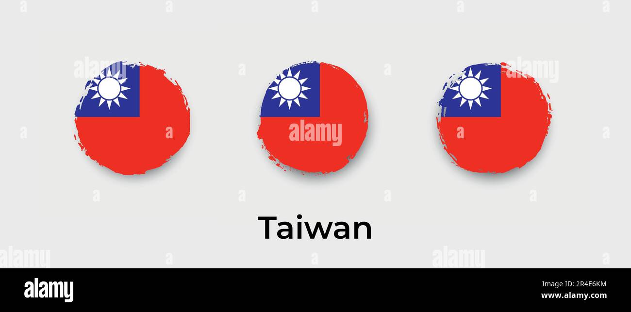 Taiwan flag grunge bubble vector icon illustration Stock Vector Image ...
