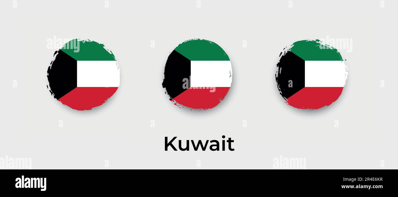 Kuwait flag grunge bubble vector icon illustration Stock Vector Image ...