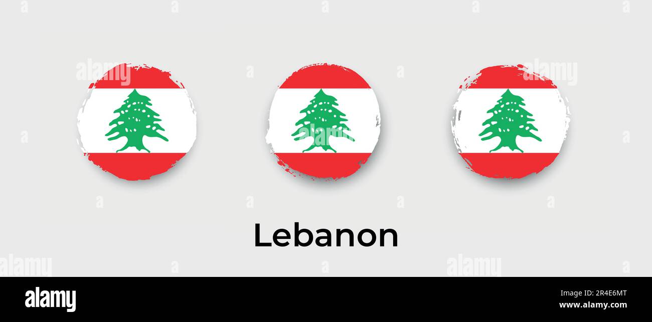 Lebanon flag grunge bubble vector icon illustration Stock Vector Image ...