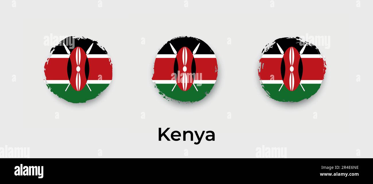 Kenya flag grunge bubble vector icon illustration Stock Vector Image ...