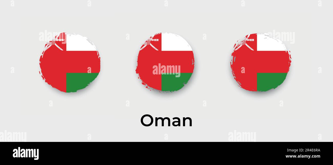 Oman flag grunge bubble vector icon illustration Stock Vector Image ...