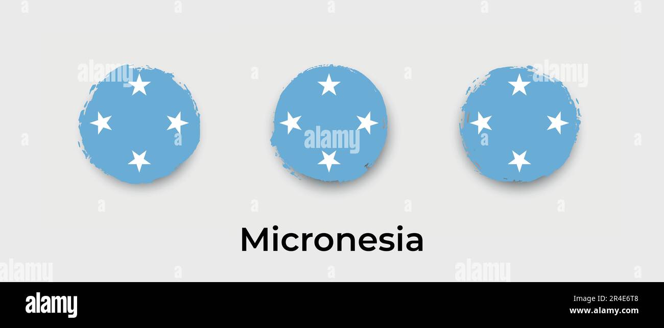 Micronesia flag grunge bubble vector icon illustration Stock Vector ...