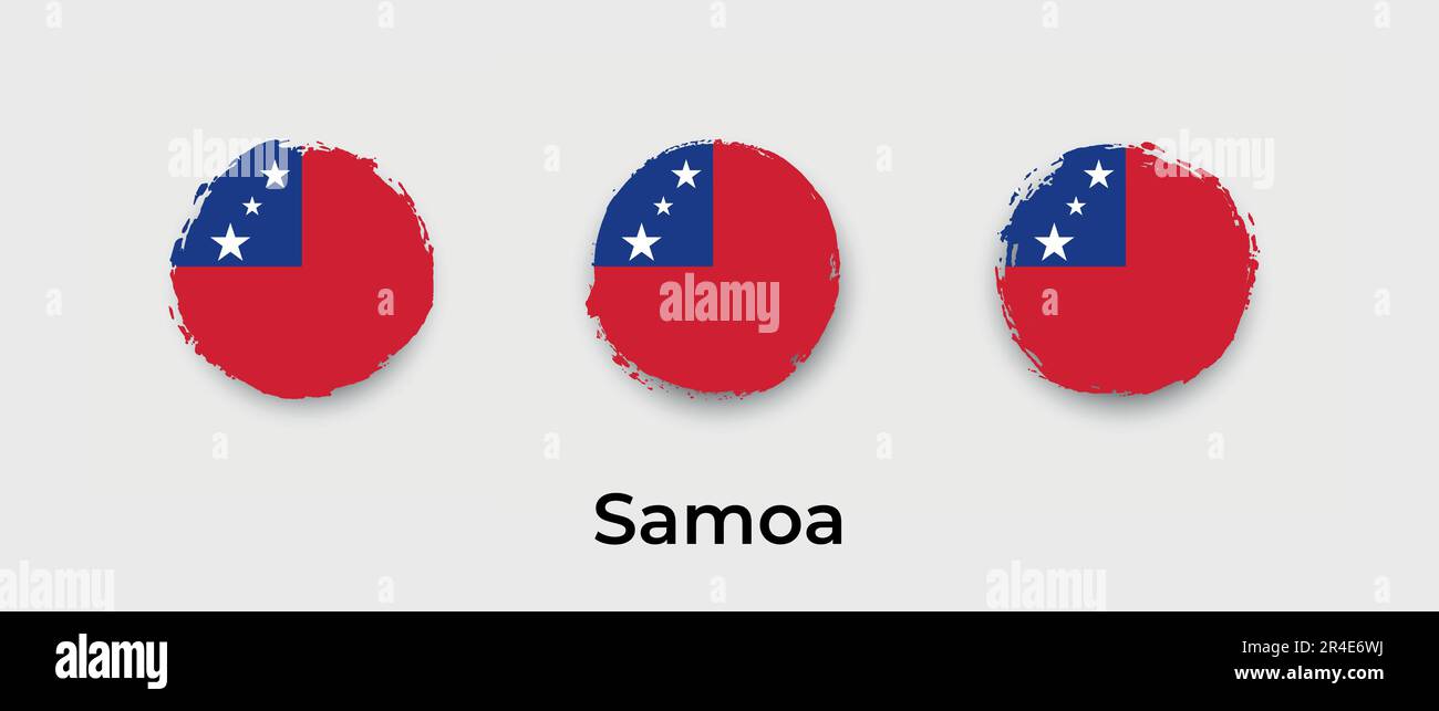 Samoa flag grunge bubble vector icon illustration Stock Vector Image ...