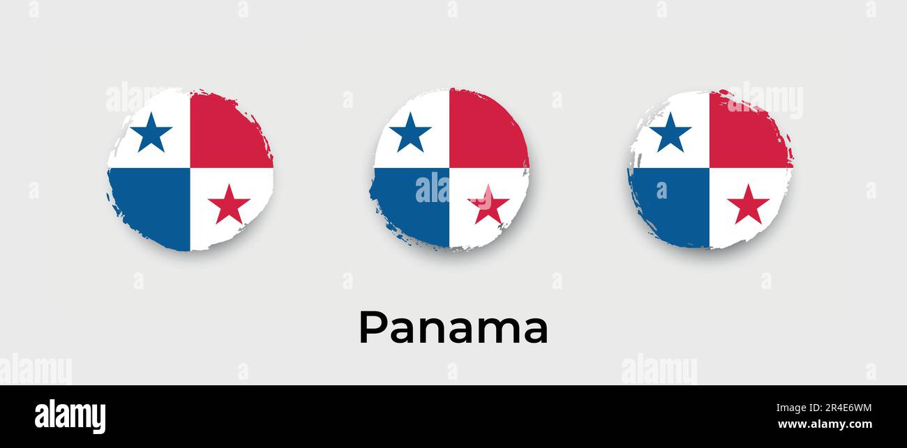 Panama flag grunge bubble vector icon illustration Stock Vector Image ...