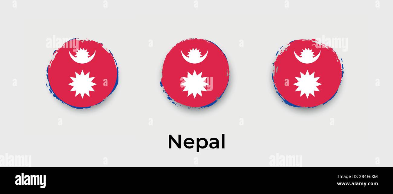 Nepal flag grunge bubble vector icon illustration Stock Vector Image ...