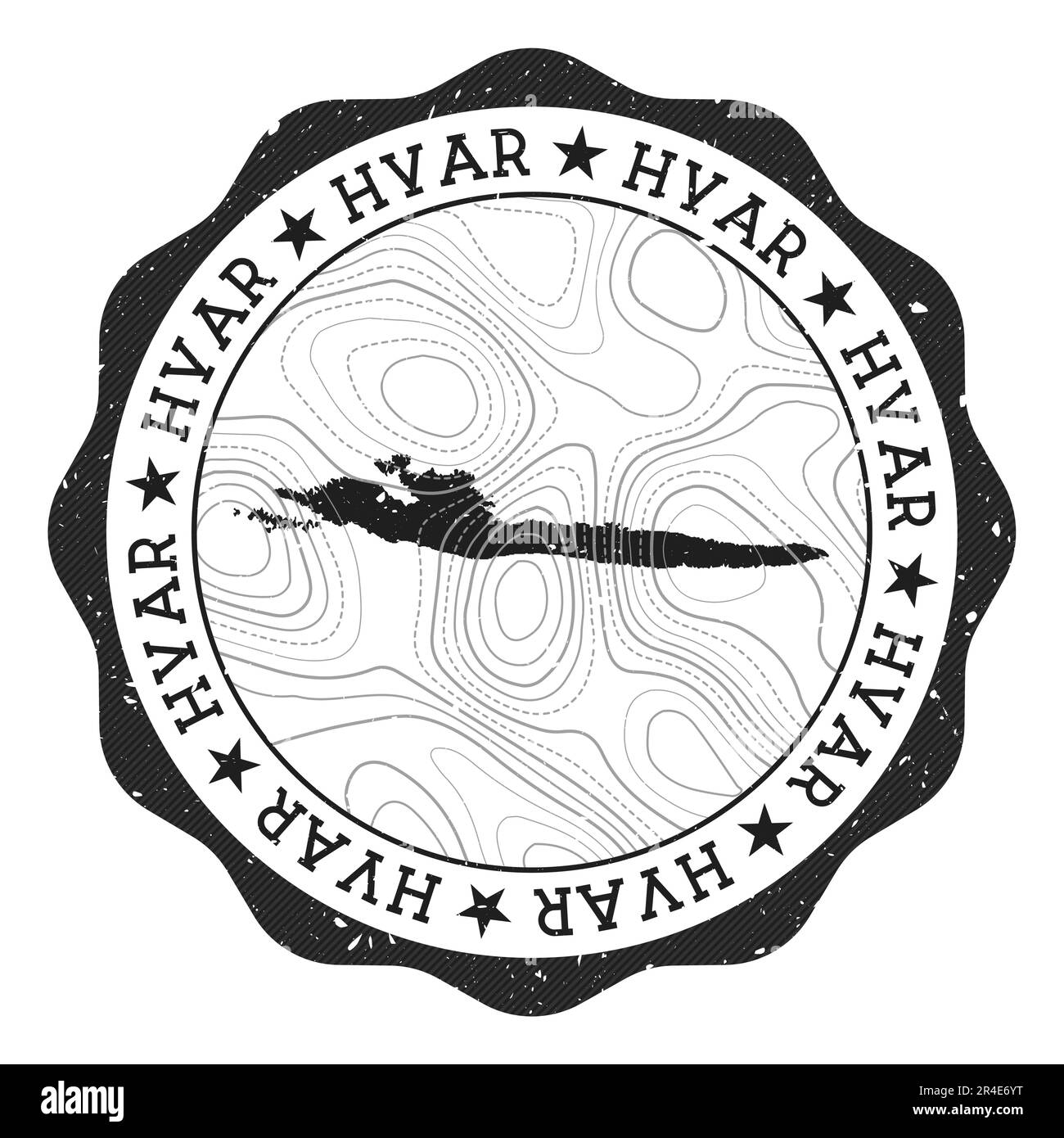 Hvar map Stock Vector Images - Alamy