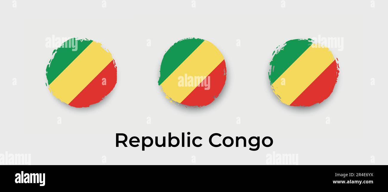 Democratic Republic Congo flag grunge bubble vector icon illustration ...