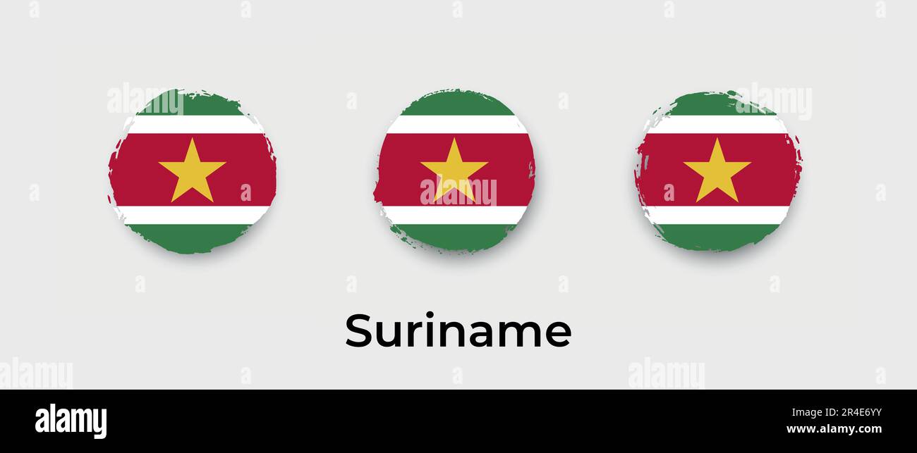 Suriname flag grunge bubble vector icon illustration Stock Vector Image & Art - Alamy