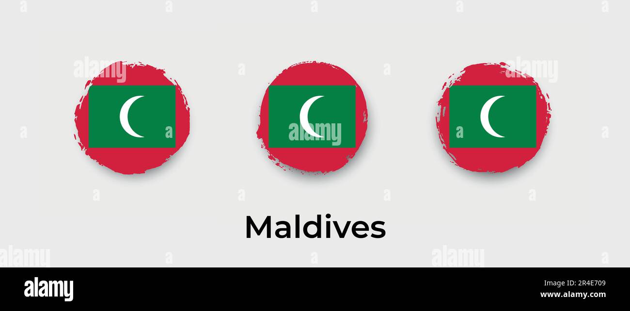 Maldives flag grunge bubble vector icon illustration Stock Vector Image ...