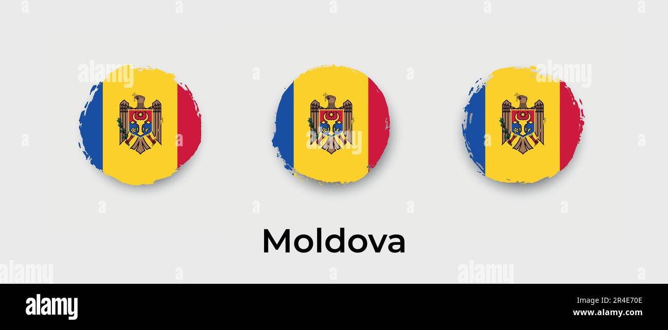 Moldova flag grunge bubble vector icon illustration Stock Vector Image ...