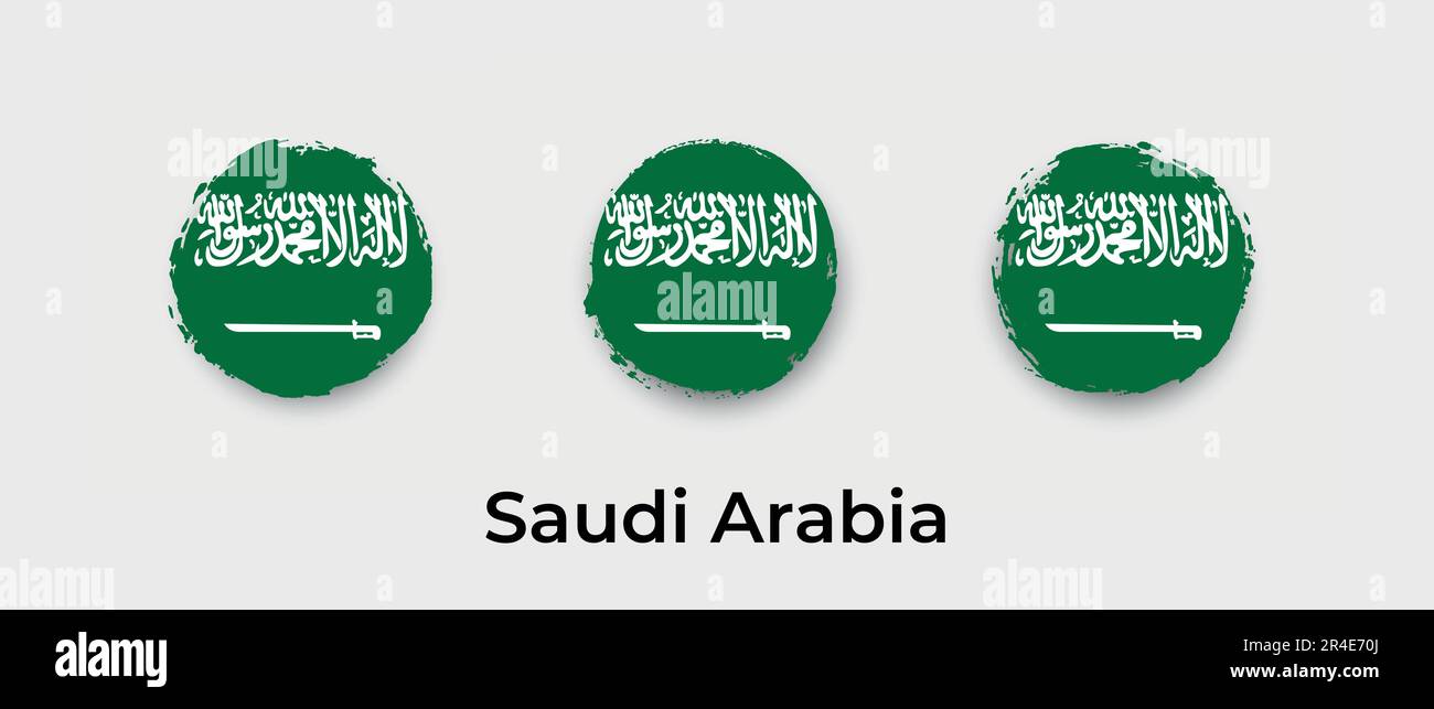 Saudi Arabia flag grunge bubble vector icon illustration Stock Vector ...