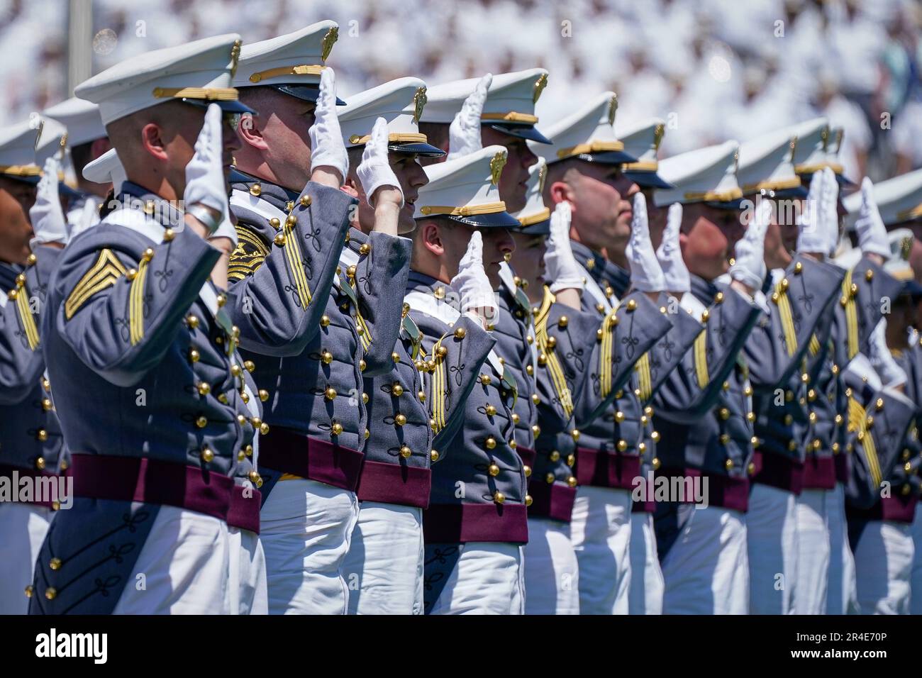 Cadets recite the oath of office during the graduation ceremony of the ...
