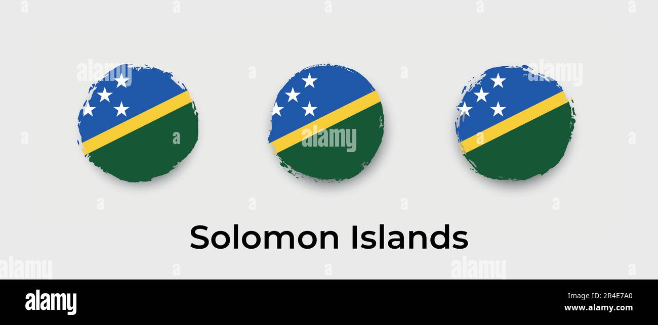 Solomon Islands flag grunge bubble vector icon illustration Stock ...