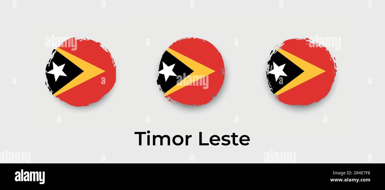 Timor Leste flag grunge bubble vector icon illustration Stock Vector ...