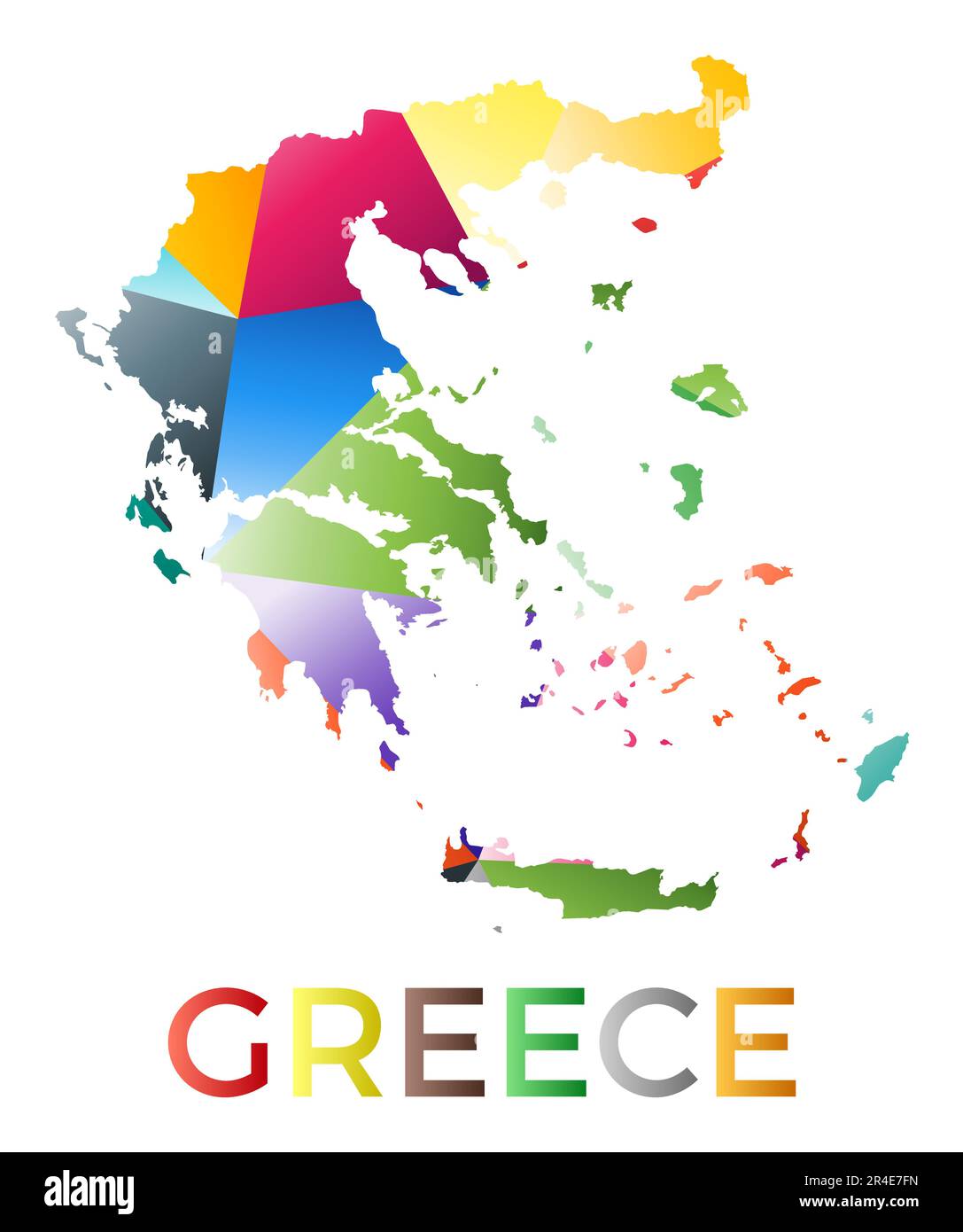 Modern map greece country hi-res stock photography and images - Alamy