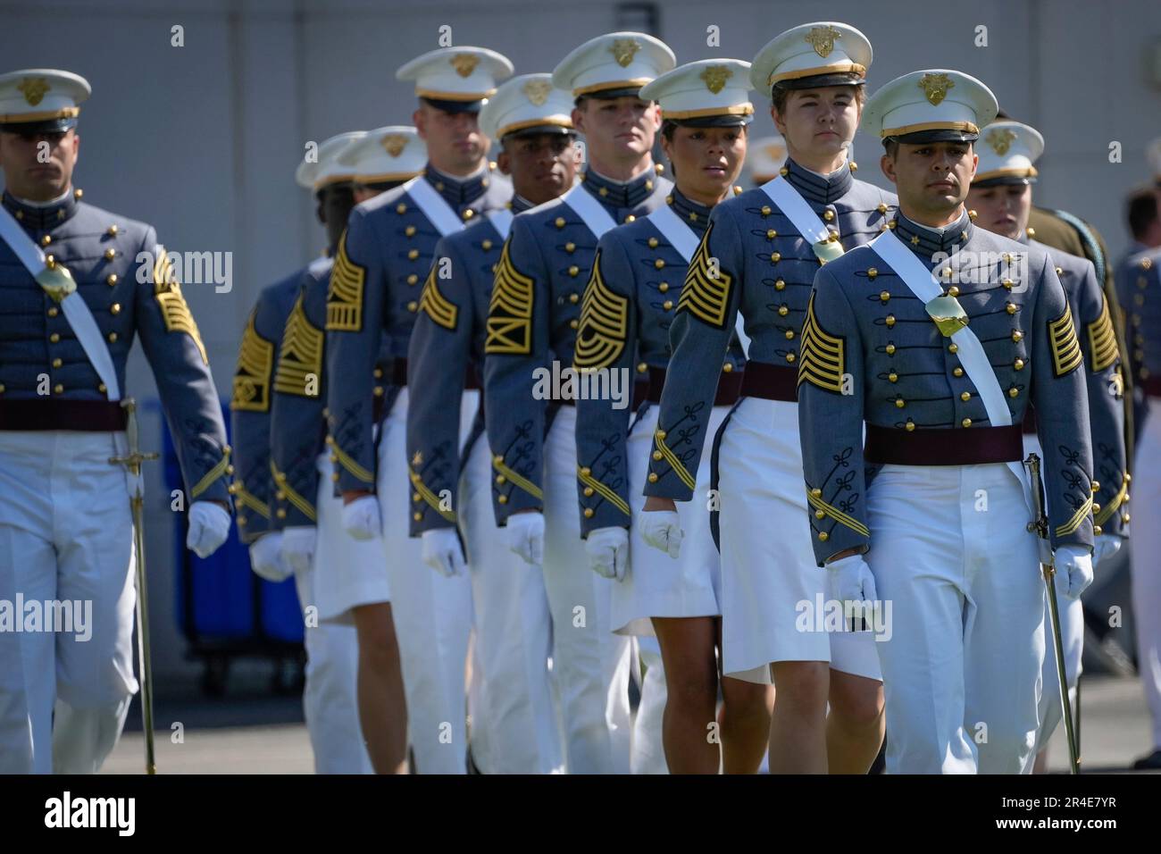 Cadets arrive for the graduation ceremony of the U.S. Military Academy ...