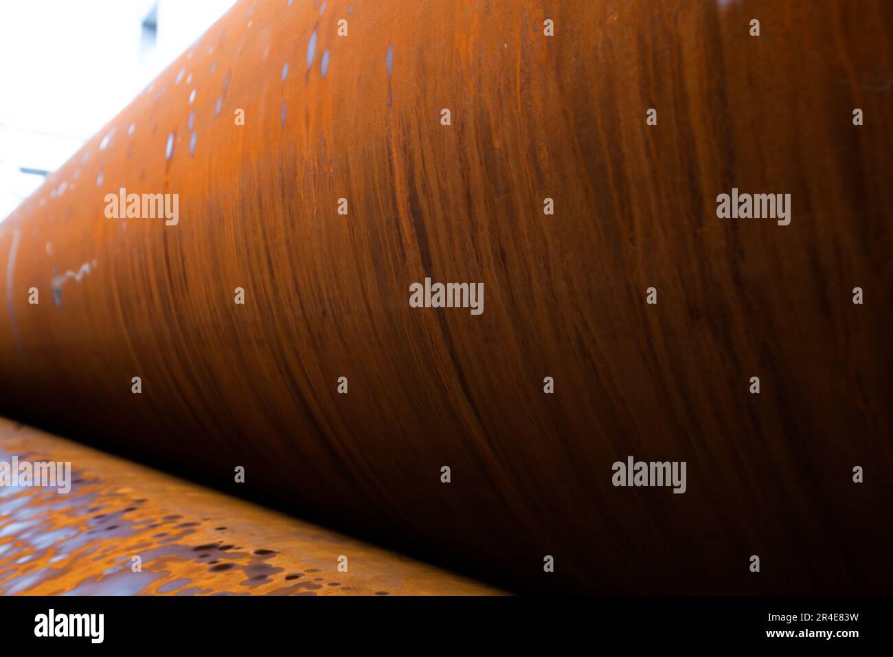 Rusted steel pipes outdoor closeup photo. Low depth of field Stock ...