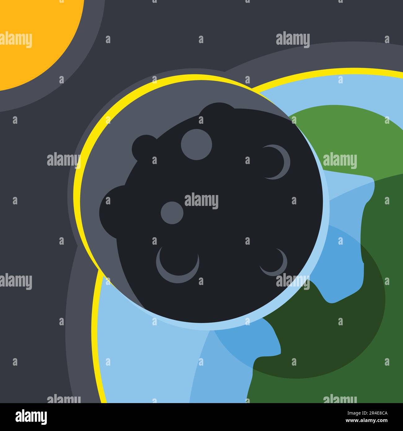 Illustration of planet Earth in a circle. Vector illustration. Flat ...