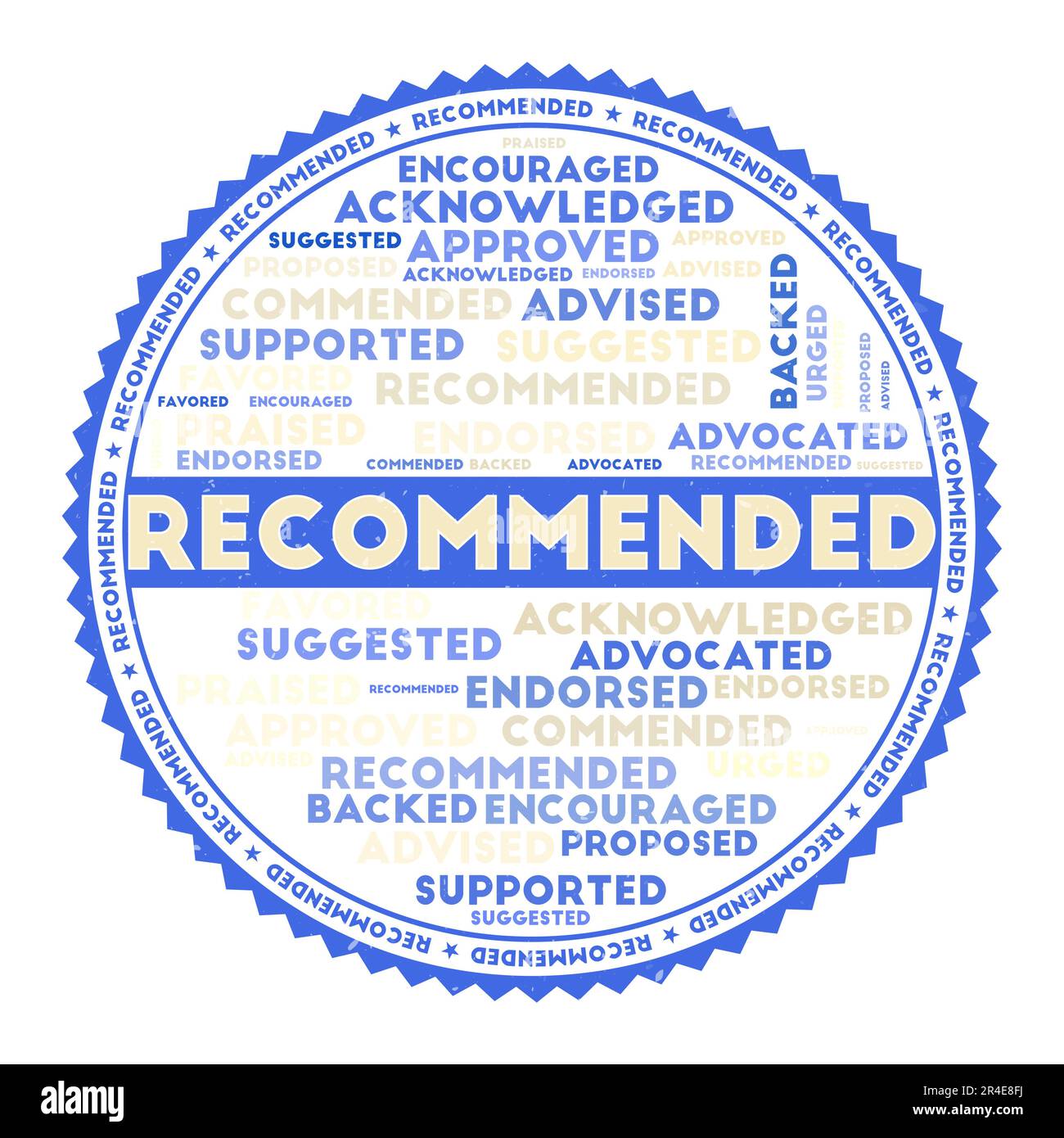 Recommended word image. Recommended concept with word clouds and round ...