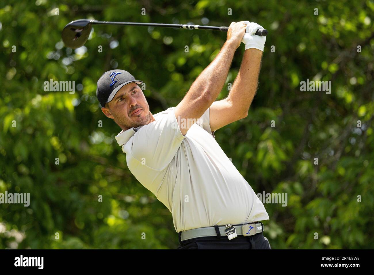 Chase Koepka of Smash GC hits his shot from the 14th tee during the ...
