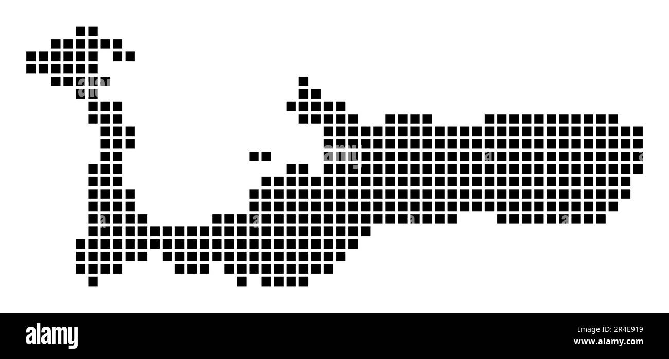 Grand Cayman map. Map of Grand Cayman in dotted style. Borders of the ...