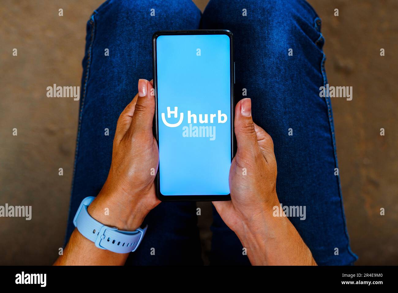 In this photo illustration, the Hurb logo is displayed on a smartphone ...