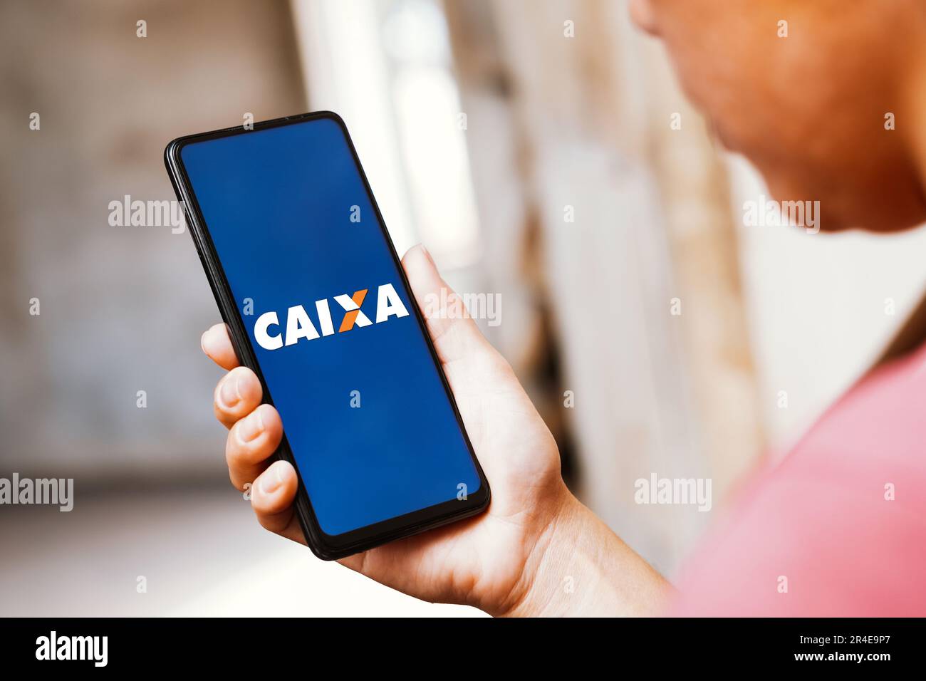 In this photo illustration, the Caixa Econômica Federal (CEF) logo is ...
