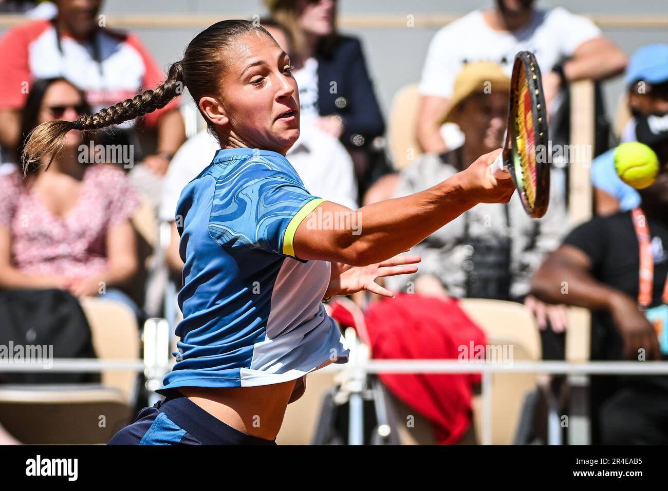 Diane PARRY of France during an exhibition match of Roland-Garros 2023 ...