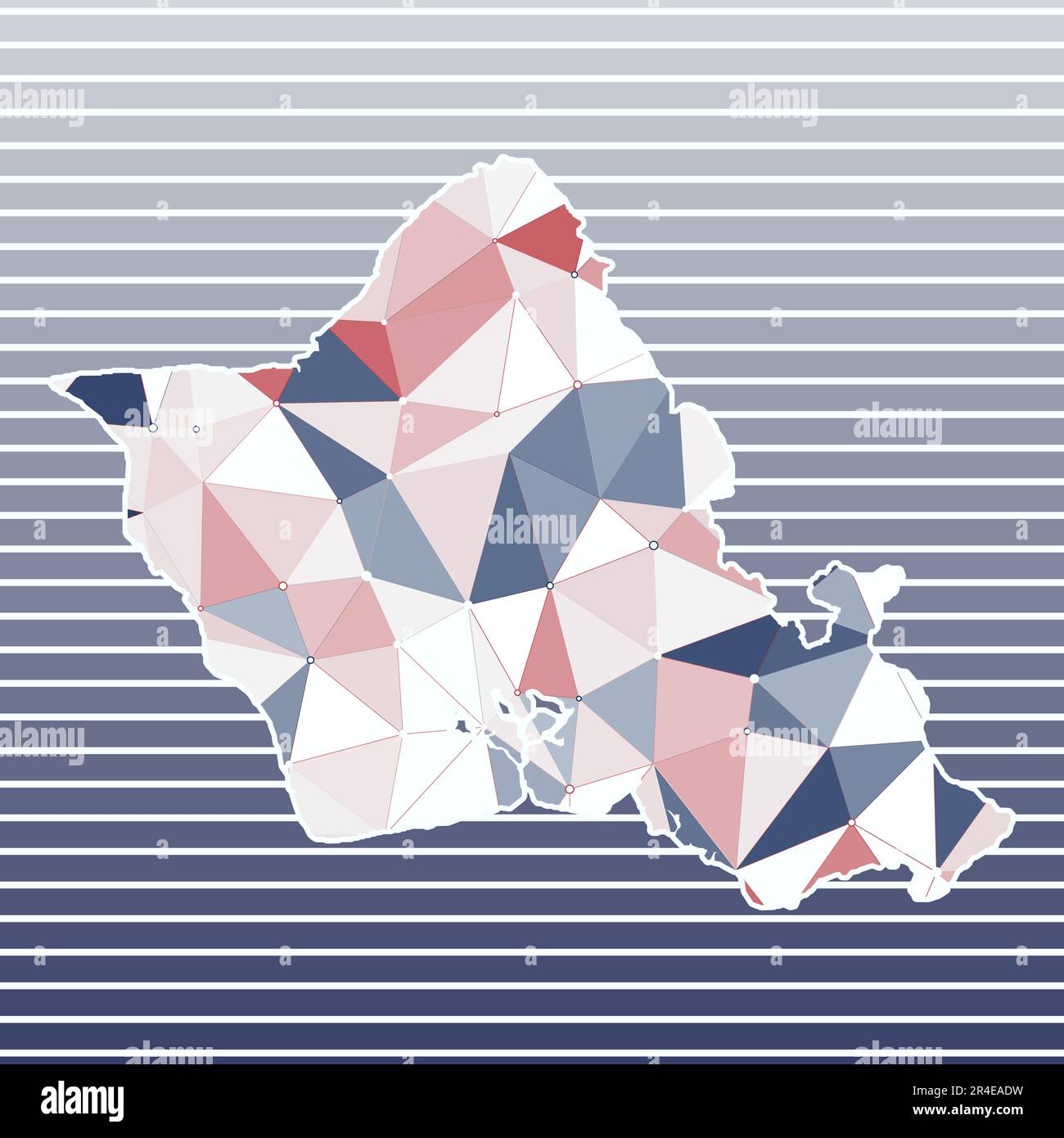 Oahu vector illustration. Oahu design on gradient stripes background ...