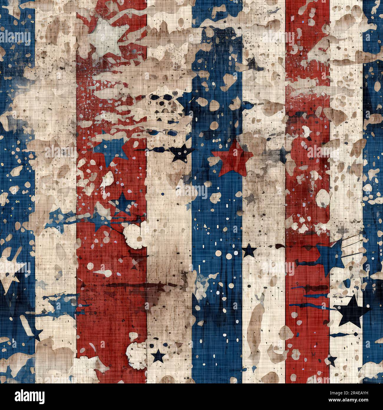 Rustic americana seamless pattern in traditional red, white and blue ...