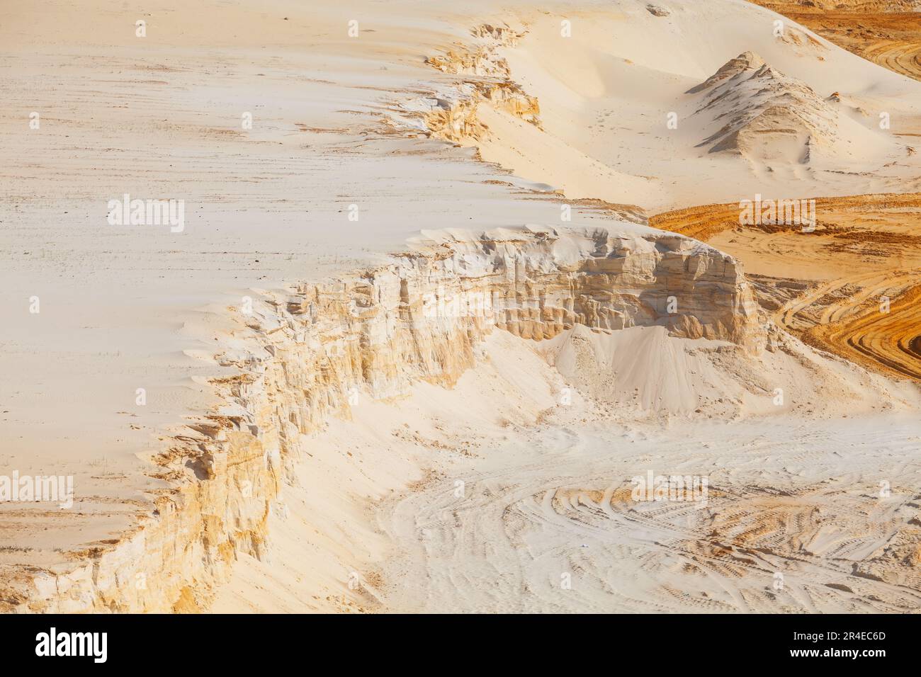 White sand Quarry (open-pit) extraction Stock Photo - Alamy