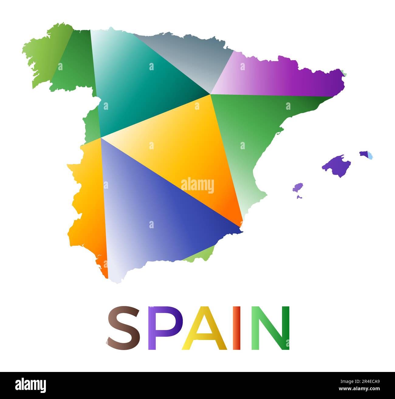 Map spain bright graphic hi-res stock photography and images - Alamy