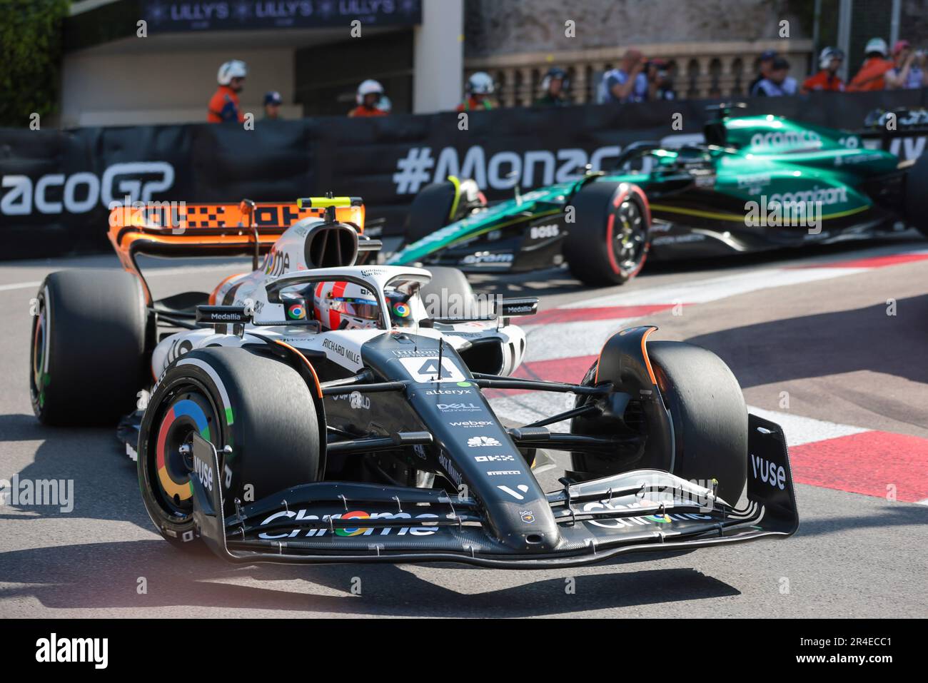Montecarlo, Principality Of Monaco. 27th May, 2023. Lando Norris (GBR) McLaren MCL60 during 2023 ...