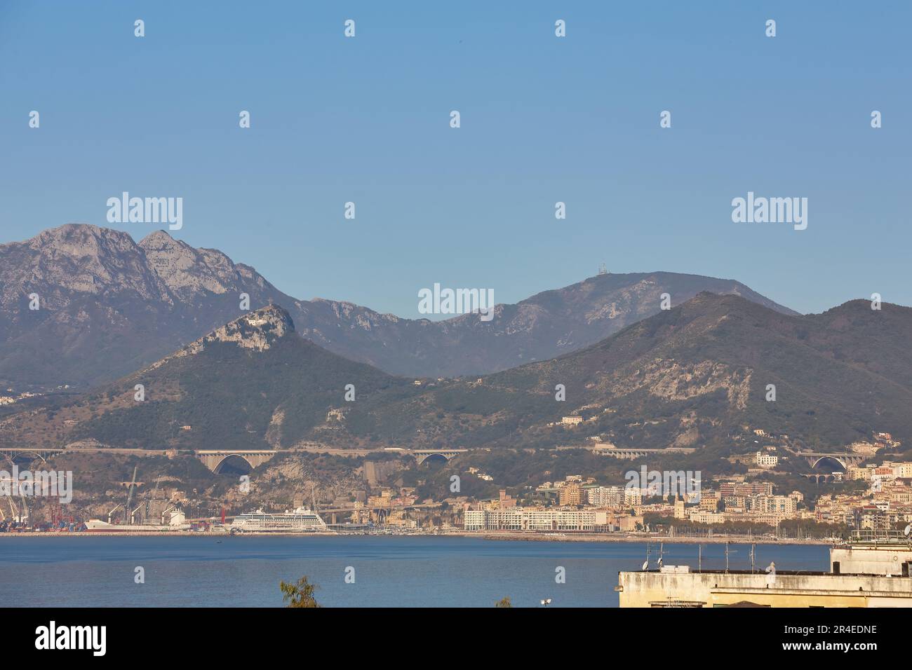 View of Salerno and the Gulf of Salerno Campania Italy Stock Photo - Alamy