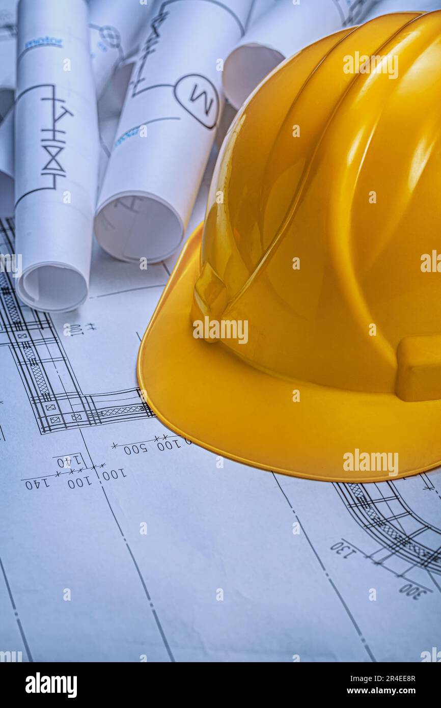 Architectural plan rolled blueprints hi-res stock photography and ...