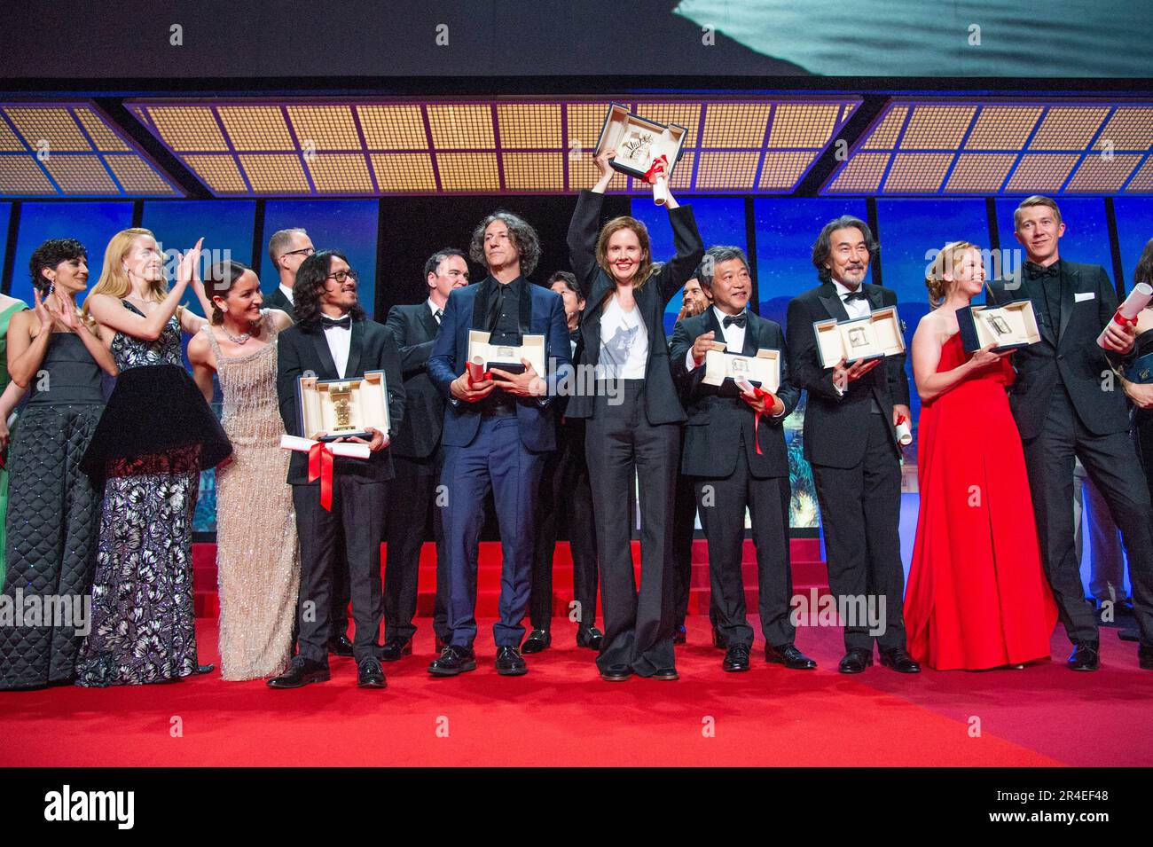 Cannes, France. 27th May, 2023. Winners Flora Anna Buda, Zar Amir ...