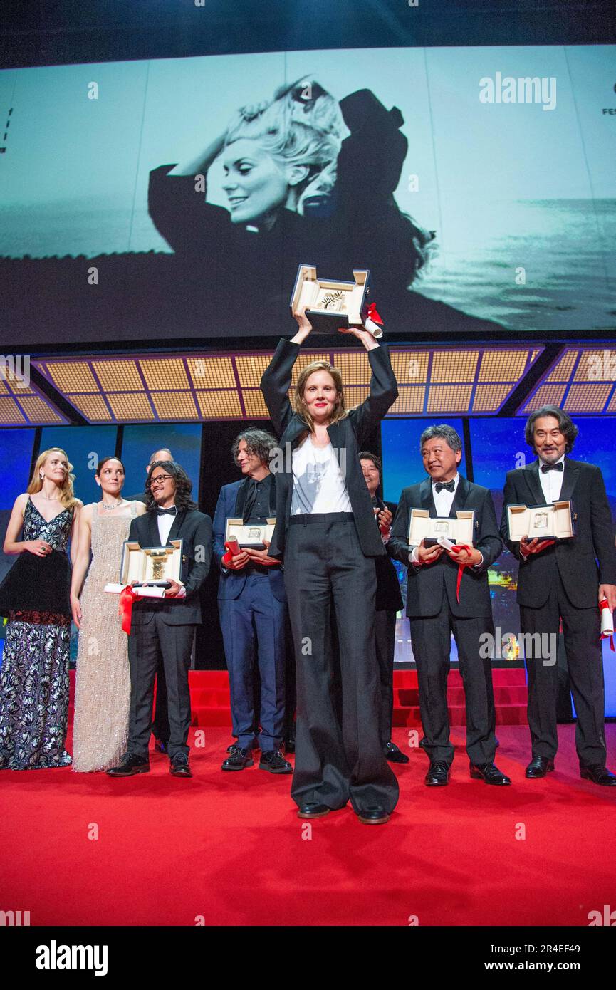 Cannes, France. 27th May, 2023. Winners Flora Anna Buda, Zar Amir ...